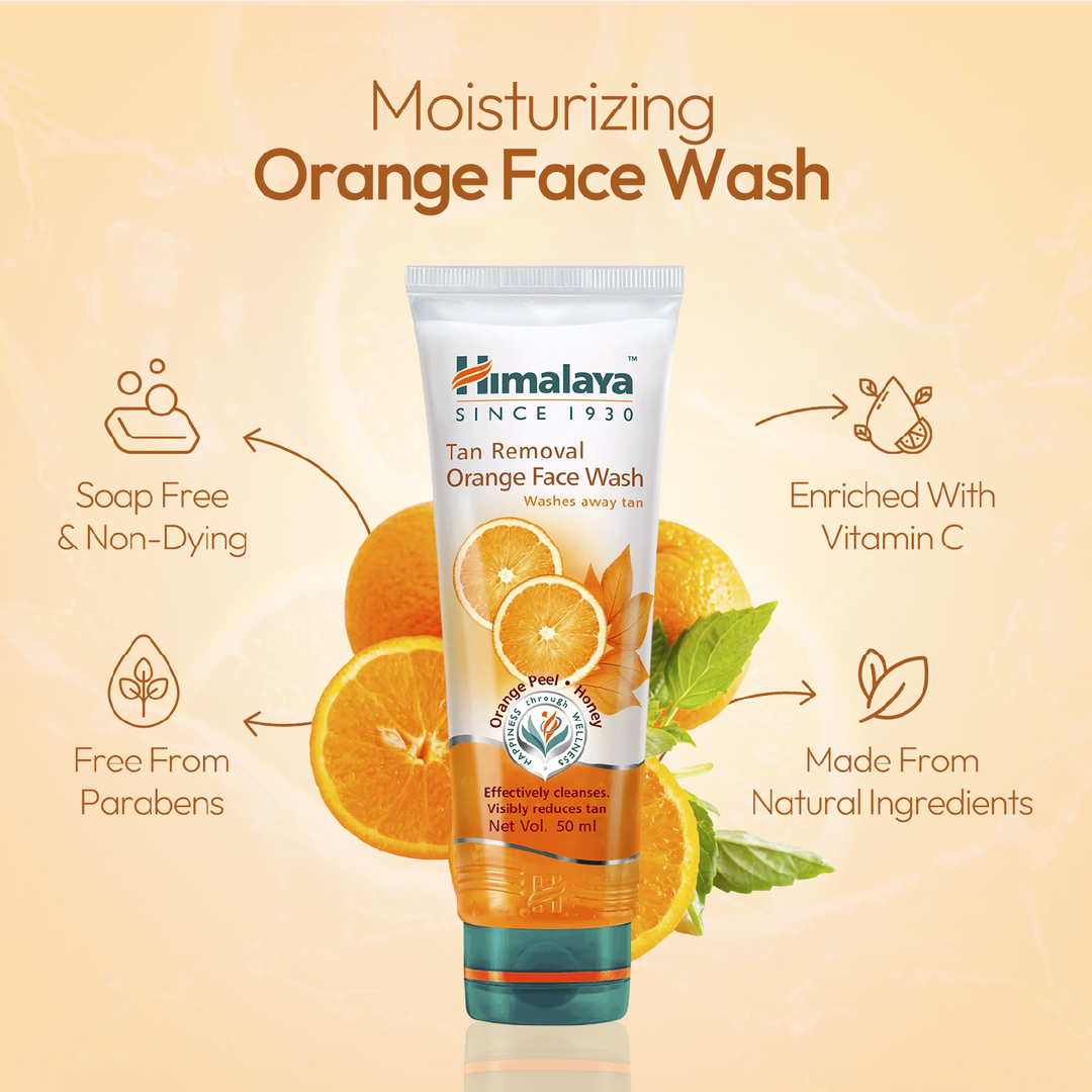 Himalaya Tan Removal Orange Face Wash - Visibly Reduces Tan – Himalaya ...