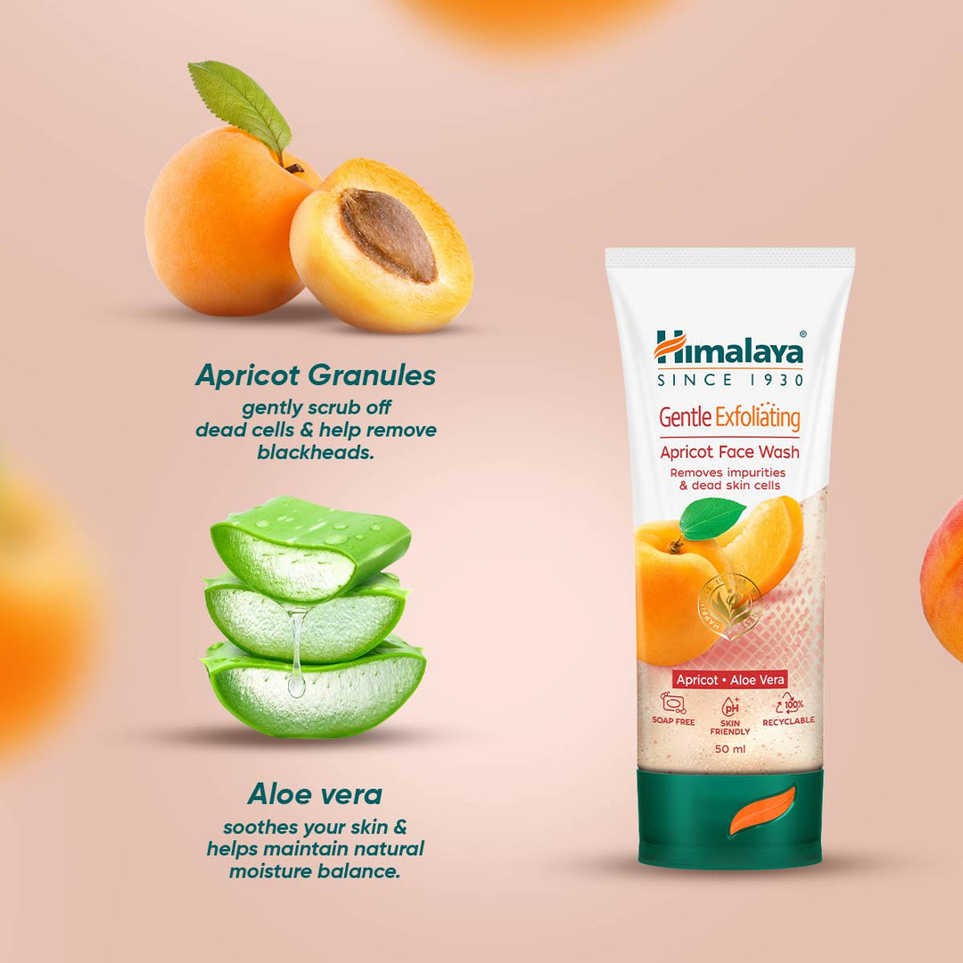 Himalaya Gentle Exfoliating Apricot Face Wash - Removes Blackheads – Himalaya Wellness (India)