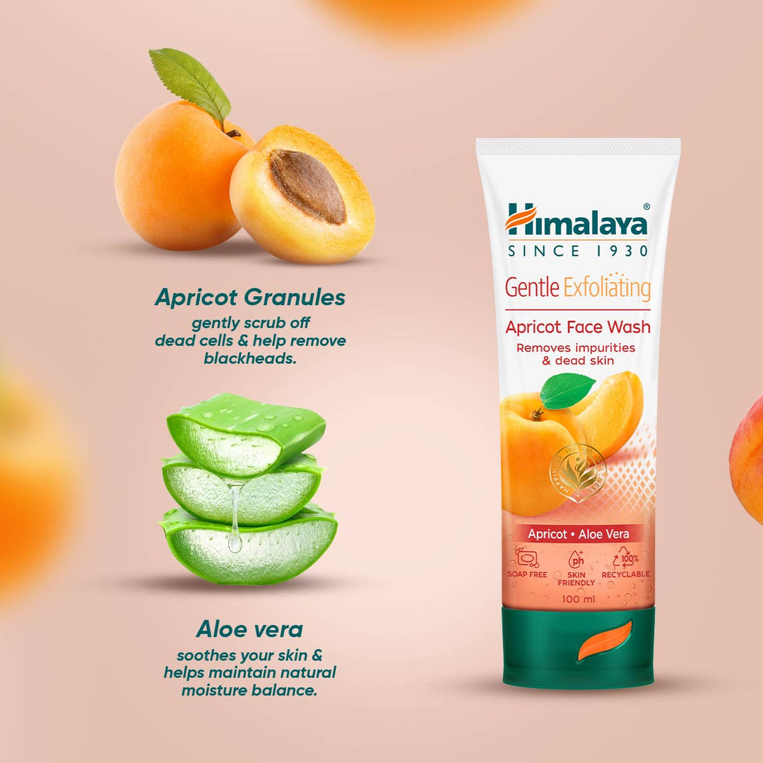 Himalaya Gentle Exfoliating Apricot Face Wash - Removes Blackheads ...