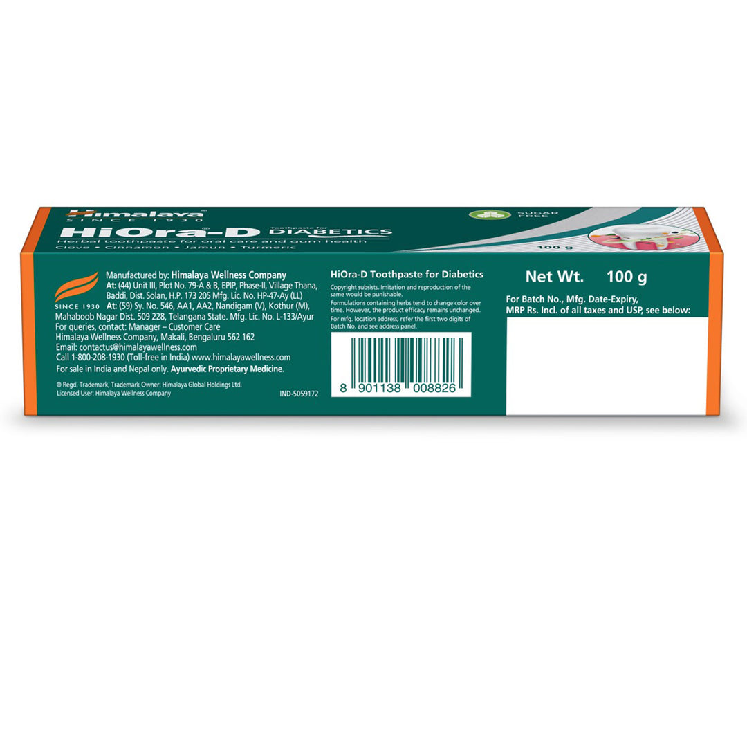 Buy Himalaya HiOra-D 100g - Toothpaste for Diabetics – Himalaya ...