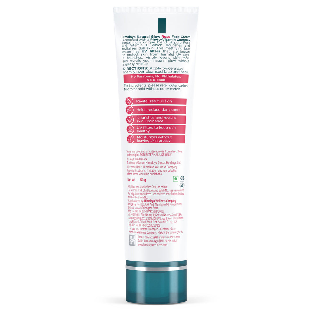 Buy Himalaya Natural Glow Rose Face Cream 25g, 50g – Himalaya Wellness ...