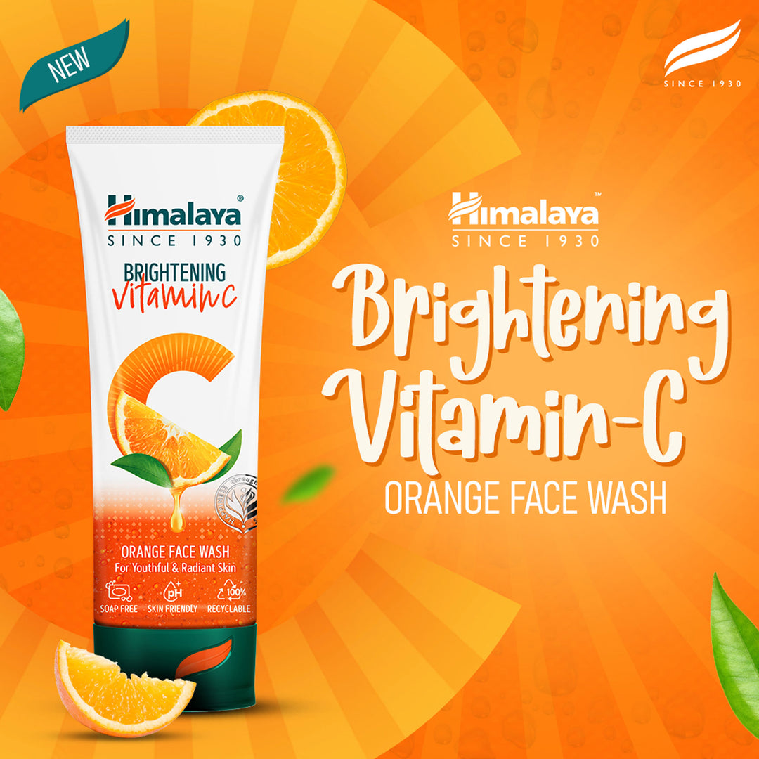 Himalaya Brightening Vitamin C Orange Face Wash – Himalaya Wellness (India)