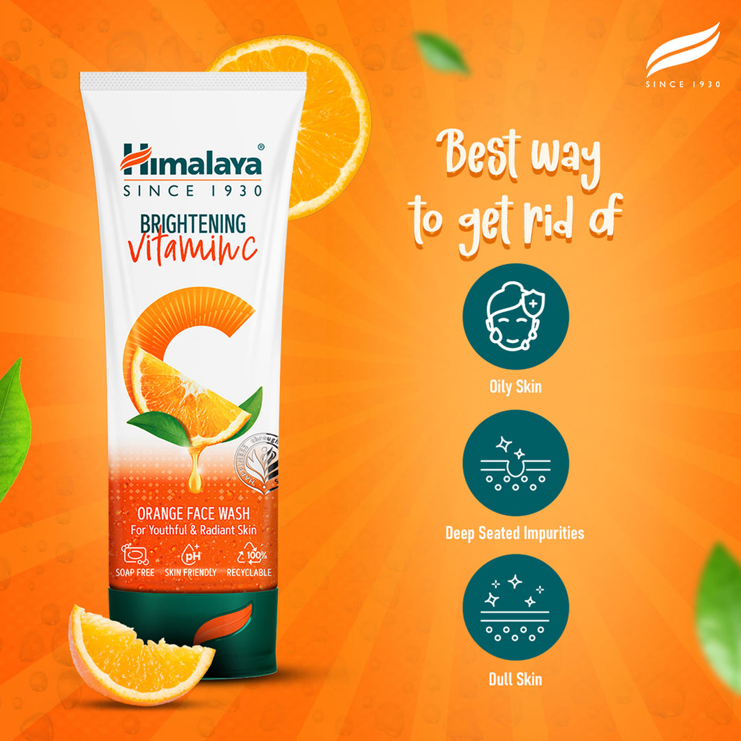 Himalaya Brightening Vitamin C Orange Face Wash – Himalaya Wellness (India)
