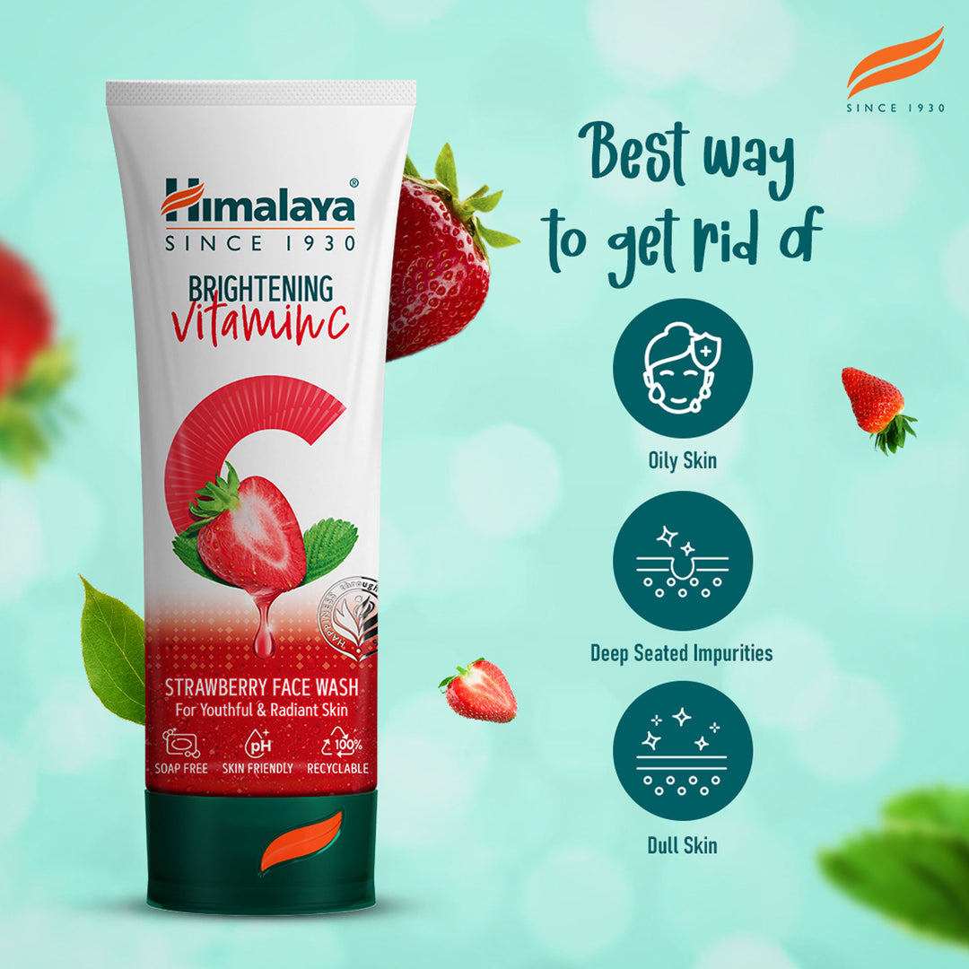 Himalaya Brightening Vitamin C Strawberry Face Wash – Himalaya Wellness (India)