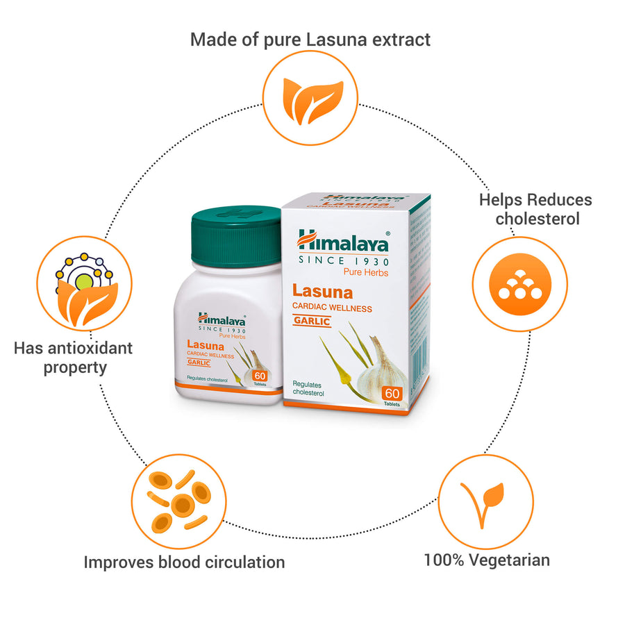 Himalaya Lasuna - Regulates Cholesterol – Himalaya Wellness (India)