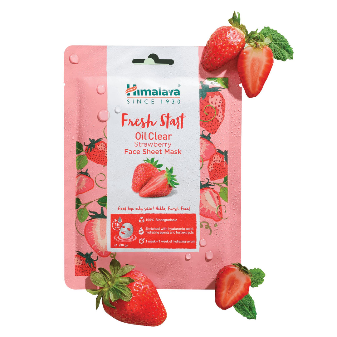 Himalaya Fresh Start Oil Clear Strawberry Face Sheet Mask – Himalaya ...