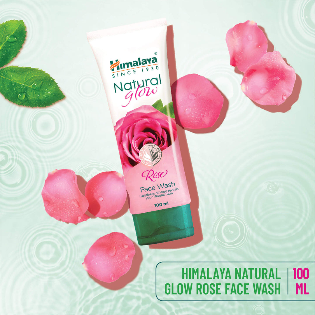 Buy Himalaya Natural Glow Rose Face Wash 50ml, 100ml – Himalaya Wellness (India)