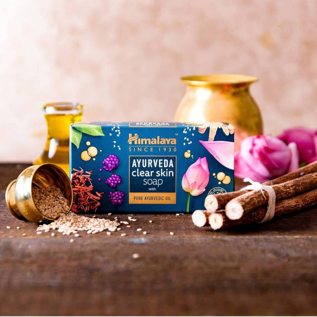 Himalaya Ayurveda Clear Skin Soap - Nourishes & Improves Complexion ...