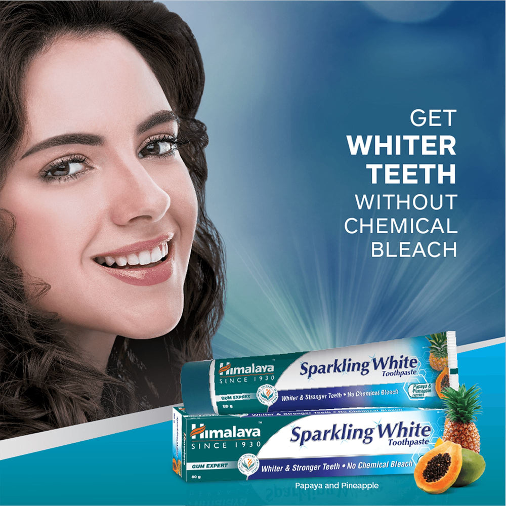 Himalaya Sparkling White Toothpaste - Whiter & Stronger Teeth ...